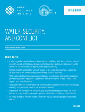 Water, Security, and Conflict - Pacific Institute