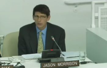 Jason Morrison speaks on Water Cooperation at UN General Assembly ...