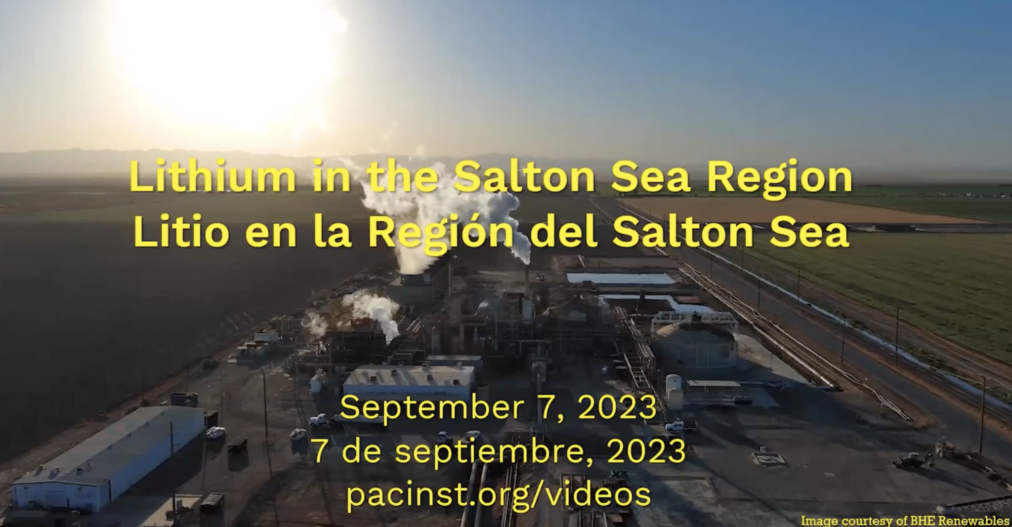 Lithium Extraction in the Salton Sea - Pacific Institute