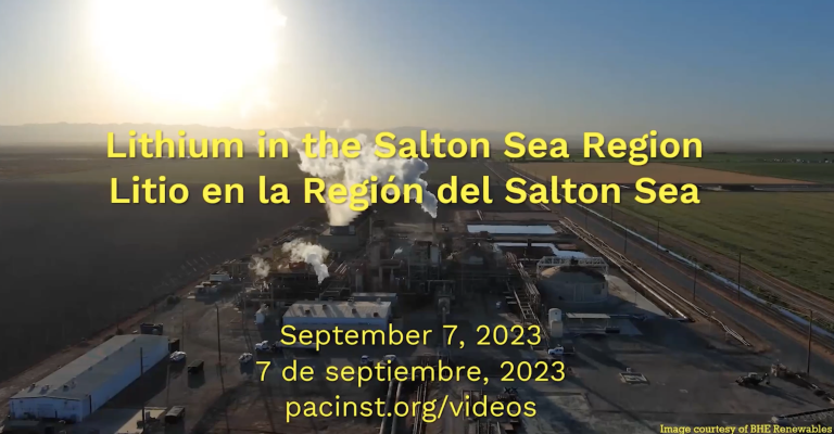 Lithium Extraction in the Salton Sea - Pacific Institute